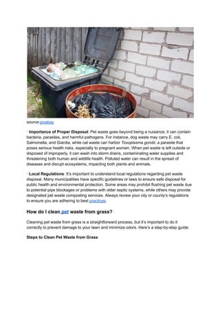 7 Best Pet Waste Disposal Methods: A Cleaner and Greener Approach" | PDF