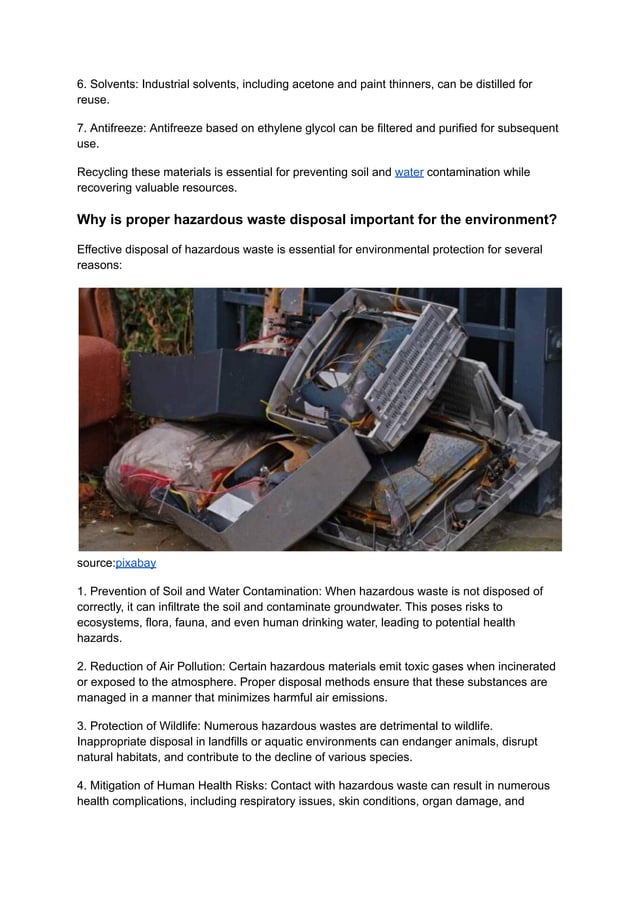 5 Essential Tips for Eco-Friendly Hazardous Waste Disposal | PDF ...