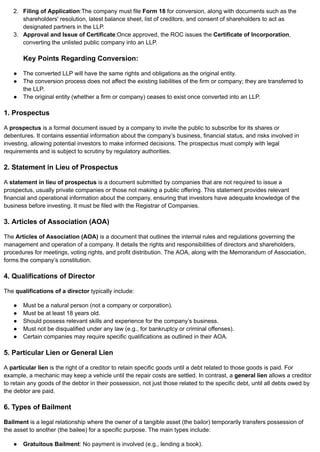 business law pdf bba second year unit 1-2 all important questions | PDF