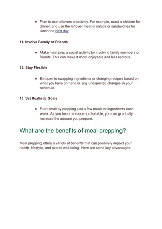 7 Healthy Meal Prep Tips to Streamline Your Busy Week | PDF