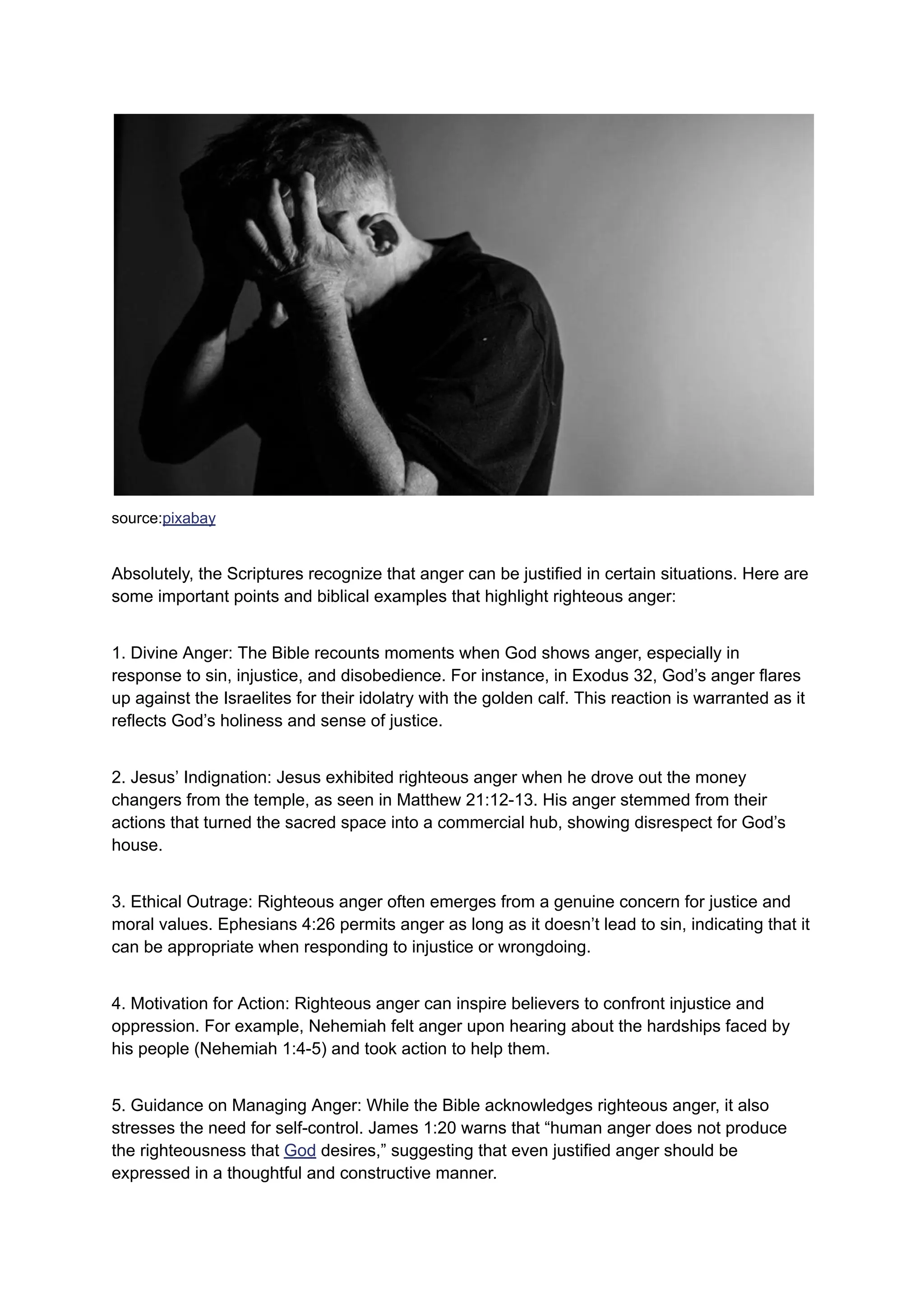 4 Biblical Lessons on Anger and Righteousness | PDF | Christianity ...