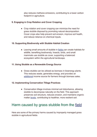 12 Environmentally-Friendly Ideas for Grass Stubble Disposal in ...