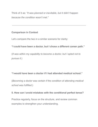 The Conditional Perfect Tense Explained with Examples | PDF
