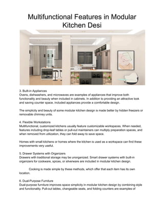 Multifunctional Features in Modular Kitchen Design | PDF