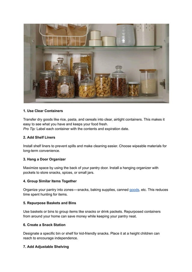 12 Quick DIY Pantry Organization Ideas for Busy Families | PDF