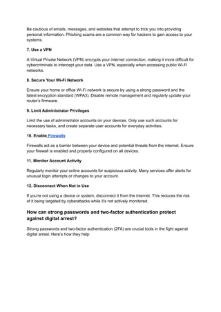 12 Crucial Steps to Prevent Digital Arrest | PDF