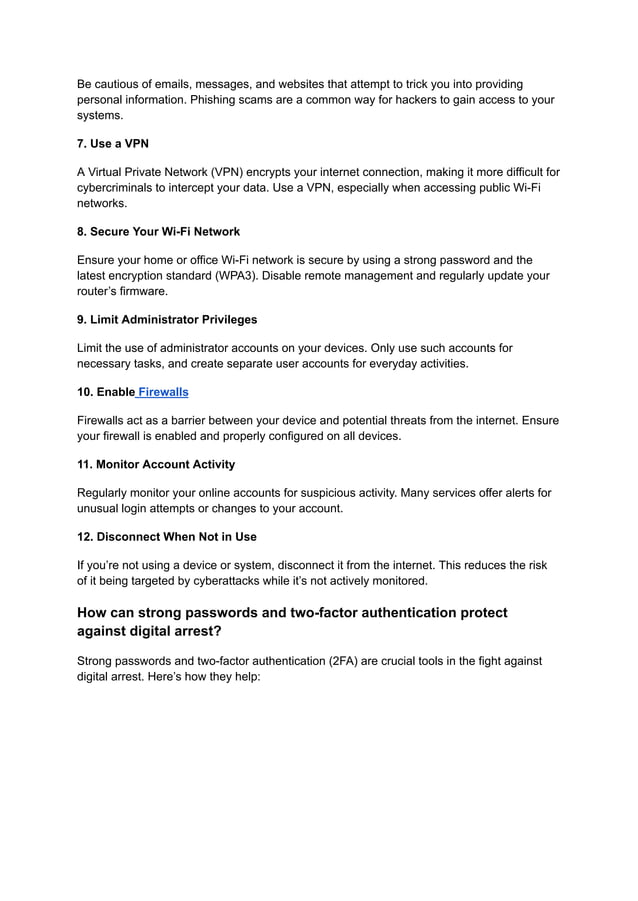 12 Crucial Steps to Prevent Digital Arrest | PDF