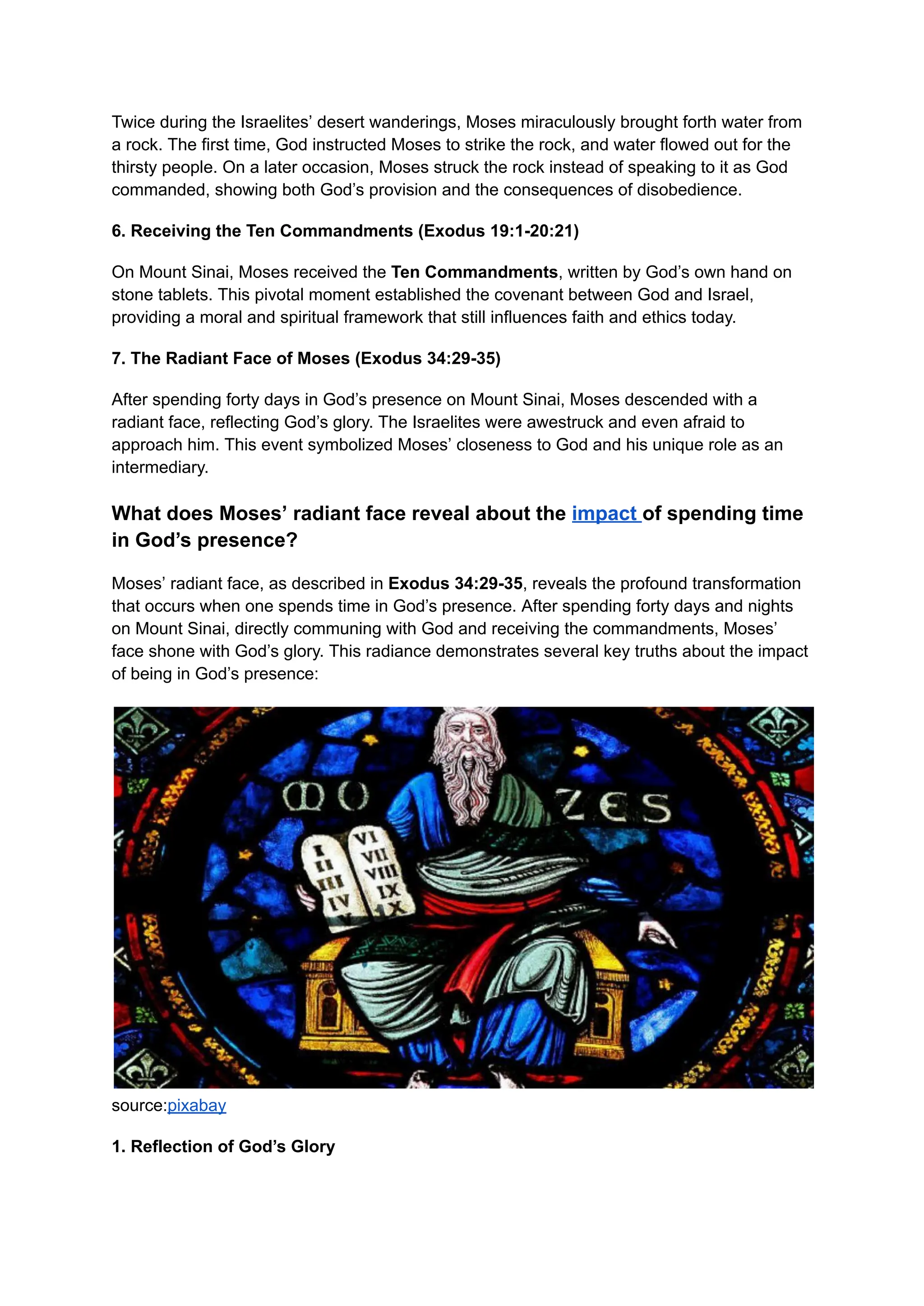 7 Miraculous Events in the Life of Moses | PDF