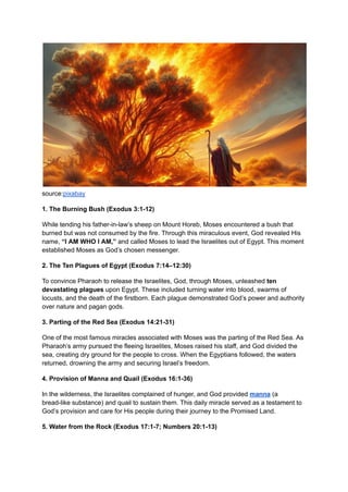 7 Miraculous Events in the Life of Moses | PDF