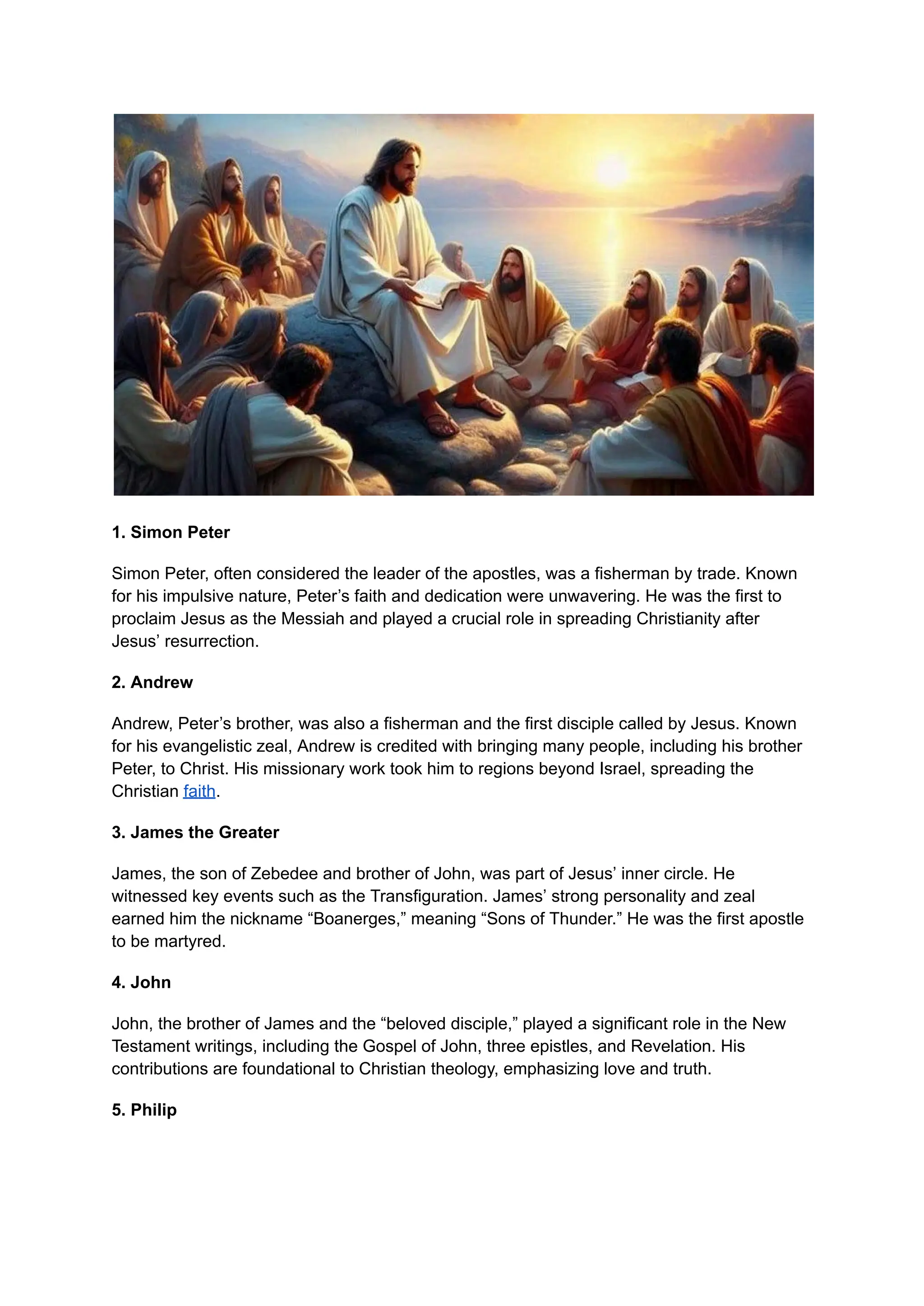 12 Disciples of Jesus: Their Lives and Legacies | PDF