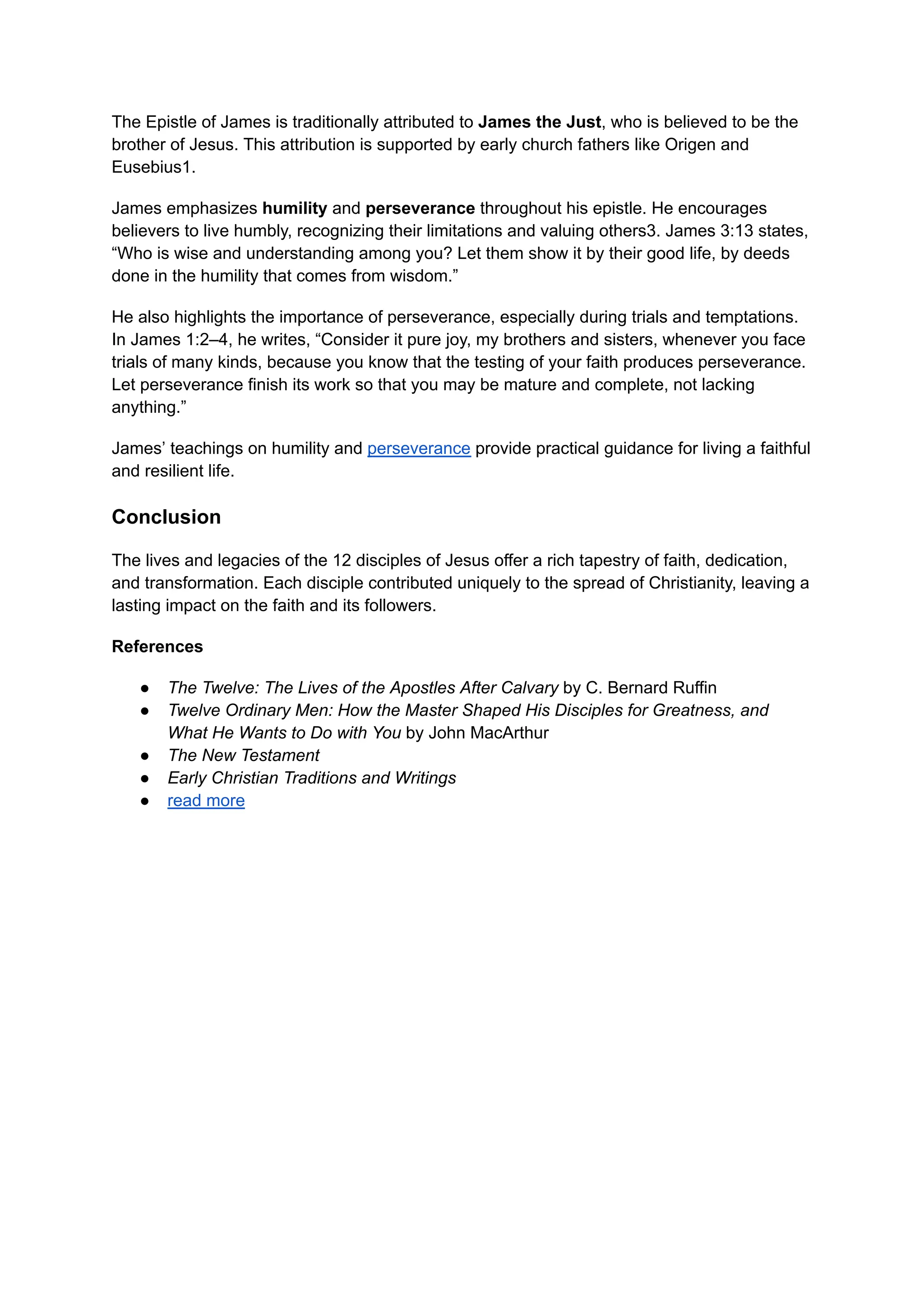 12 Disciples of Jesus: Their Lives and Legacies | PDF