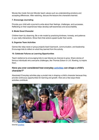 10 Fun Ways to Teach Character Development to Children | PDF