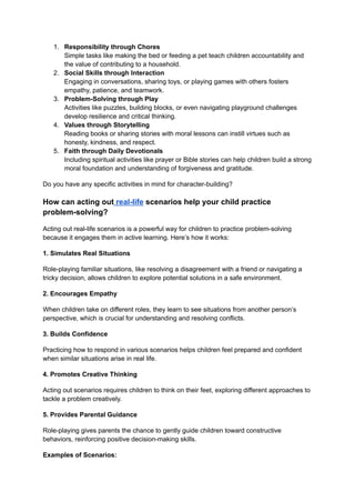 10 Fun Ways to Teach Character Development to Children | PDF