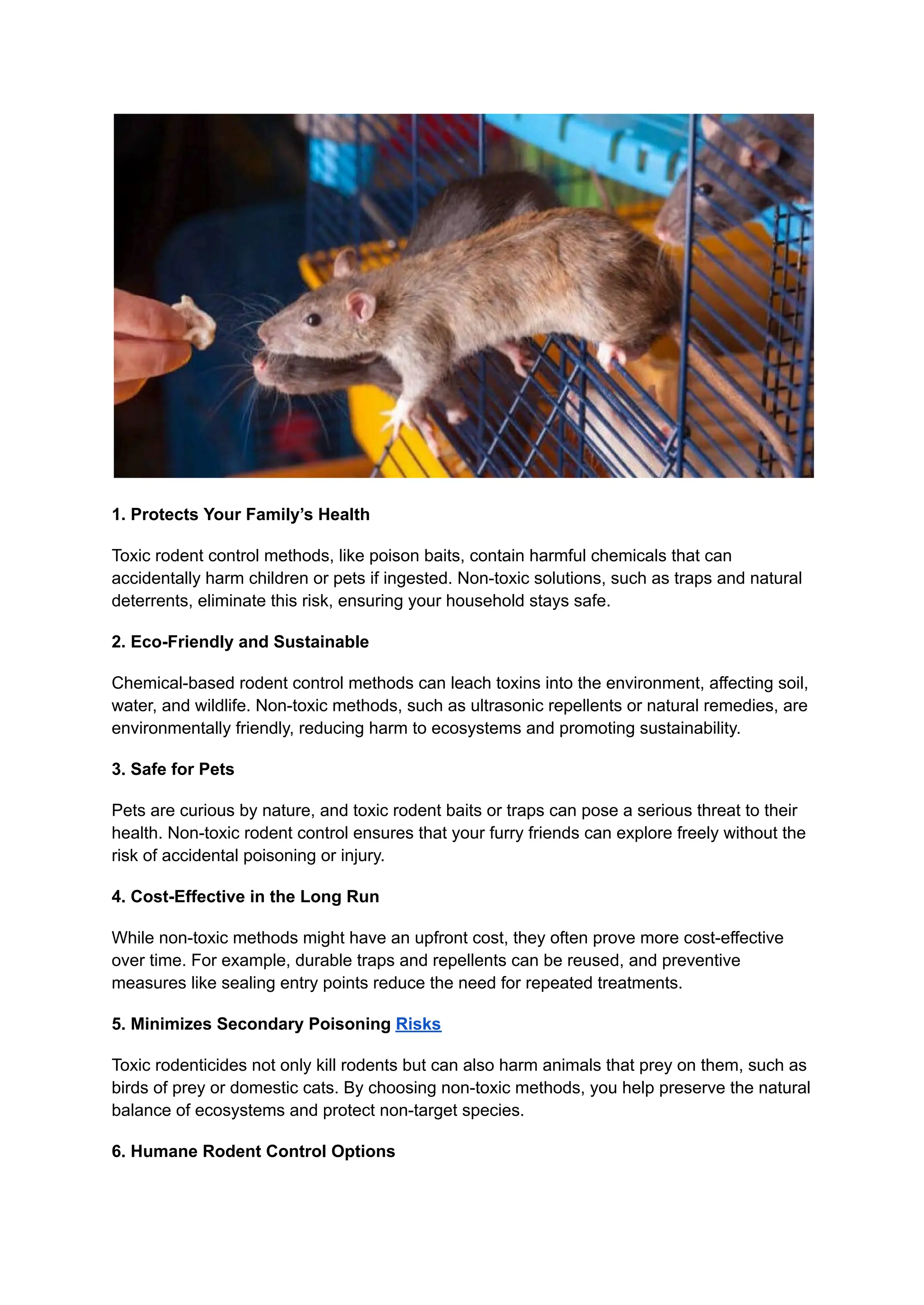 Top 7 Benefits of Using Non-Toxic Rodent Control | PDF