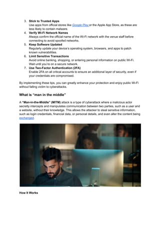 7 Ways Man-in-the-Middle Attacks Exploit Public Wi-Fi Users | PDF