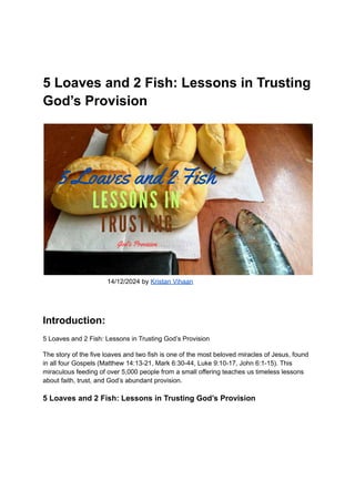 5 Loaves and 2 Fish: Lessons in Trusting God's Provision | PDF