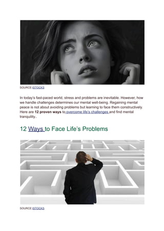 12 Ways to Face Life’s Problems and Regain Mental Peace | PDF