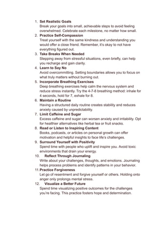 12 Ways to Face Life’s Problems and Regain Mental Peace | PDF