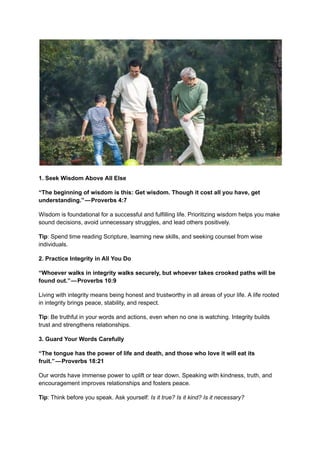 9 powerful Lessons from Proverbs to Improve Your Everyday Lifestyle | PDF