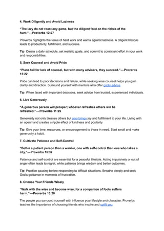 9 powerful Lessons from Proverbs to Improve Your Everyday Lifestyle | PDF