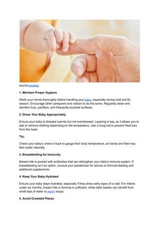 Top 10 Baby Care Tips for Keeping the Cold at Bay | PDF