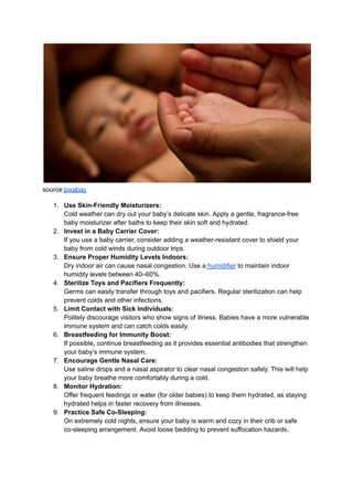 Top 10 Baby Care Tips for Keeping the Cold at Bay | PDF