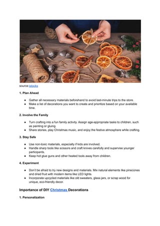 10 Creative DIY Christmas Decorations for Your Home | PDF