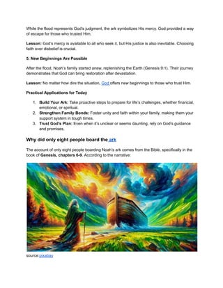 8 People on the Ark: 5 Key Lessons from Noah’s Family | PDF