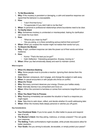 8 Ways to Stay Respectful When Someone Mocks You | PDF