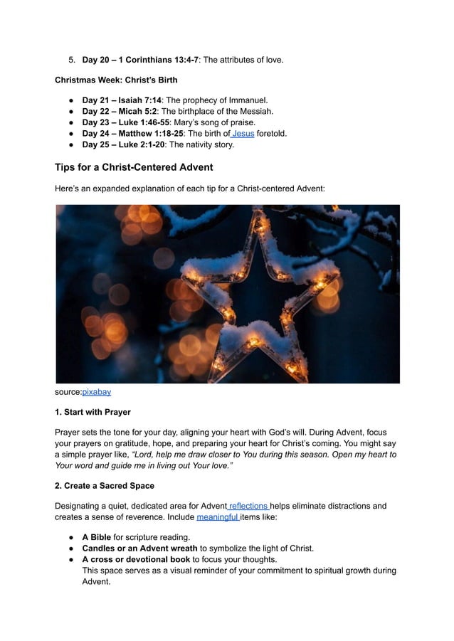 25 Days of Biblical Reflections for a Christ-Centered Advent | PDF