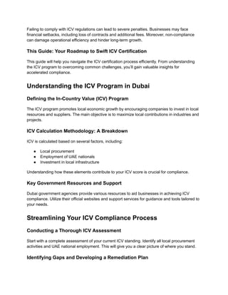 Accelerate Your Dubai Business Growth: Achieve ICV Compliance Fast | PDF