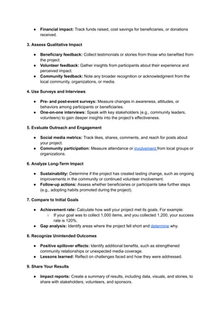 15 Inspiring Community Service Activity Ideas for Any Group | PDF