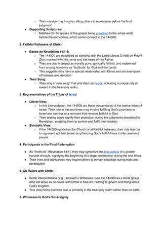 The Mystery of the 144000: Exploring Revelation’s Sacred Number | PDF