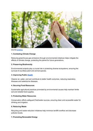 20 Reasons Why Supporting Environmental Causes Matters | PDF