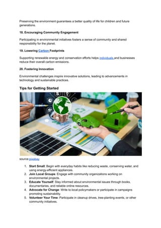 20 Reasons Why Supporting Environmental Causes Matters | PDF