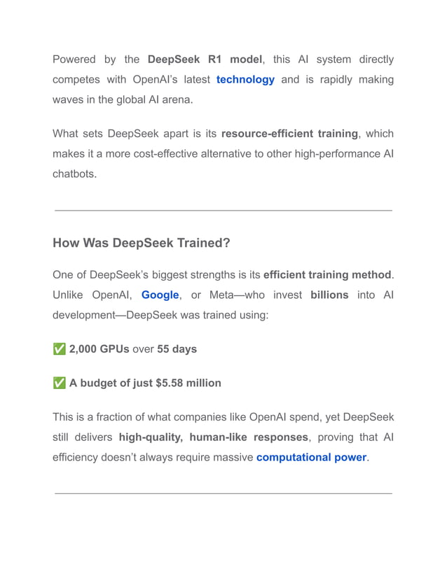 DeepSeek AI Review: The AI Chatbot Shaping the Future of Conversational AI | PDF