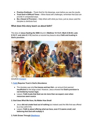 Jesus Feeds the 5000: Trusting in God’s Provision | PDF