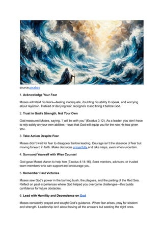 3 Leadership Lessons from Moses and the Red Sea: Faith Over Fear | PDF