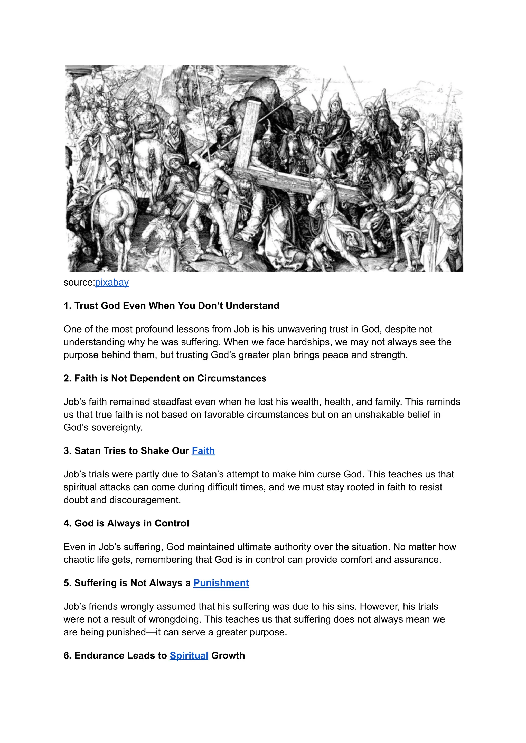 10 Lessons from Job: How to Stay Faithful in Suffering | PDF