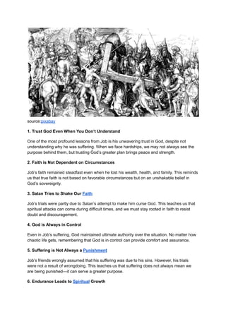 10 Lessons from Job: How to Stay Faithful in Suffering | PDF