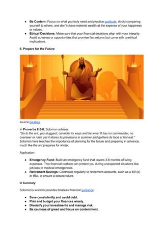 9 Lessons from Solomon: Mastering the Art of Wise Decision Making | PDF