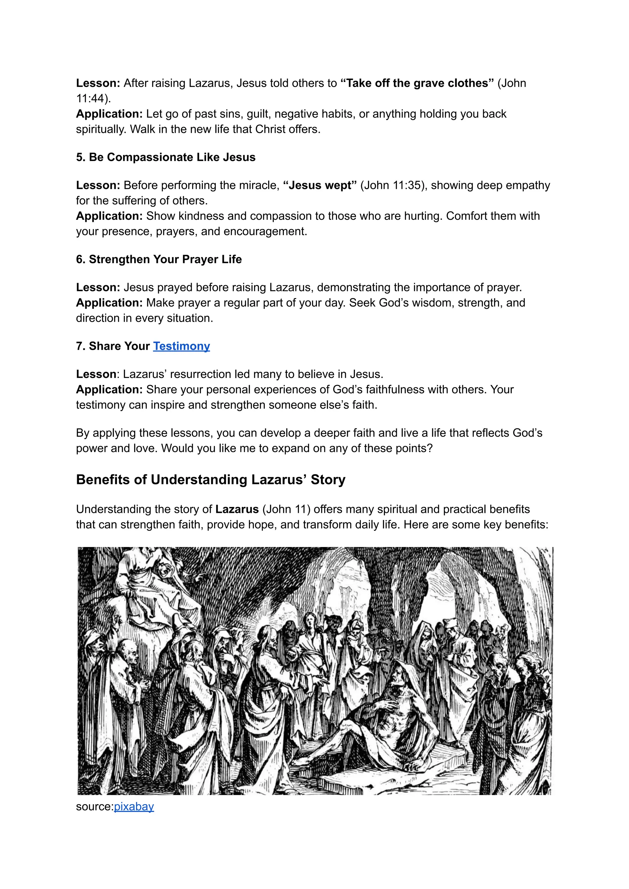 5 Reasons the Story of Lazarus Still Inspires Us Today | PDF