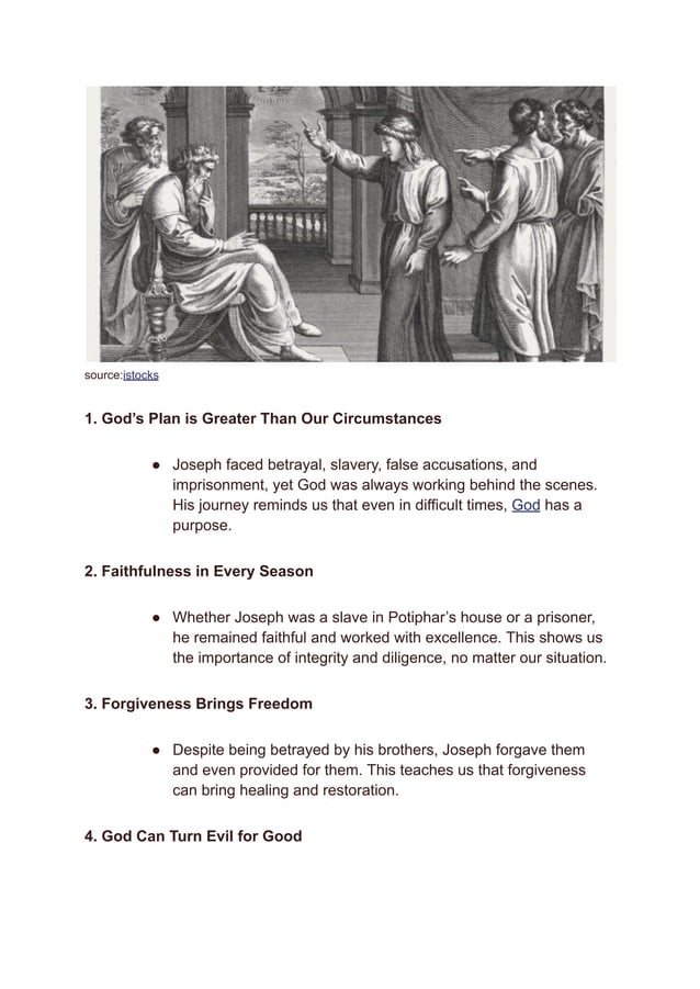 7 Trials of Joseph and How They Led to His Triumph | PDF
