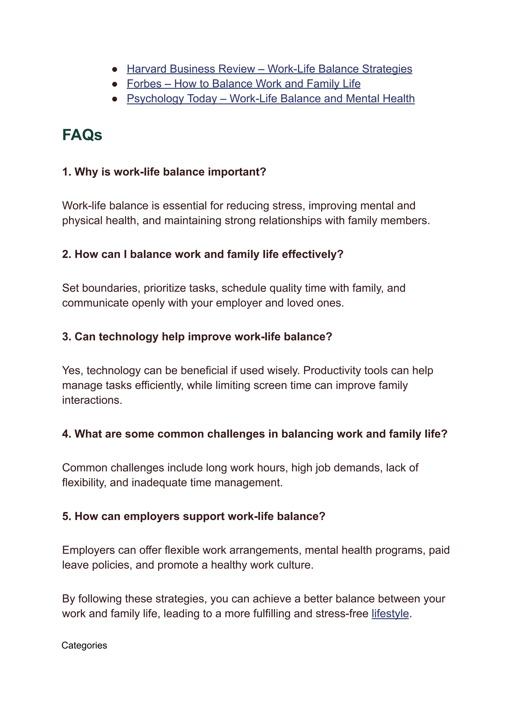 12 Powerful Ways to Balance Work and Family Life | PDF