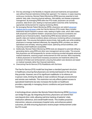 DocVoice Promoting Fee-for-Service (FFS) Model to Maximize ...