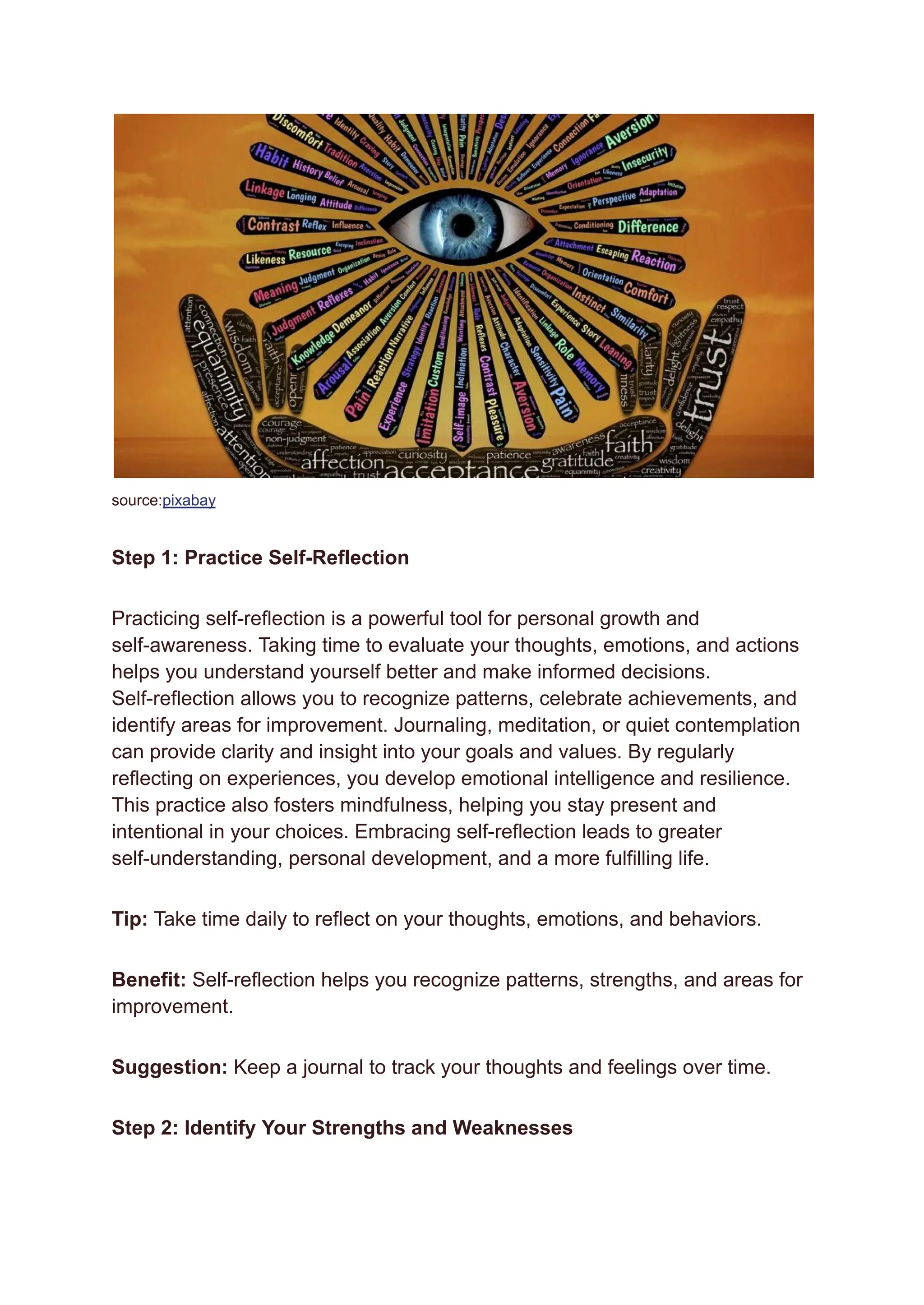 7 Steps to Self-Understanding and Acceptance | PDF