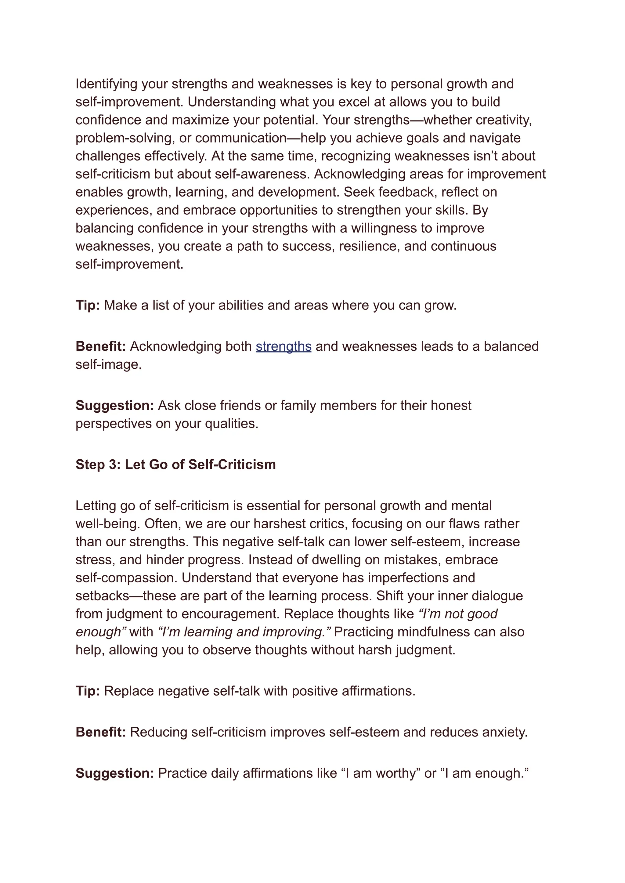 7 Steps to Self-Understanding and Acceptance | PDF