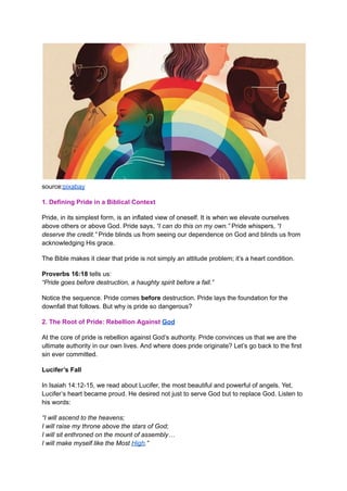 6 Dangers of Pride: A Biblical Reflection | PDF