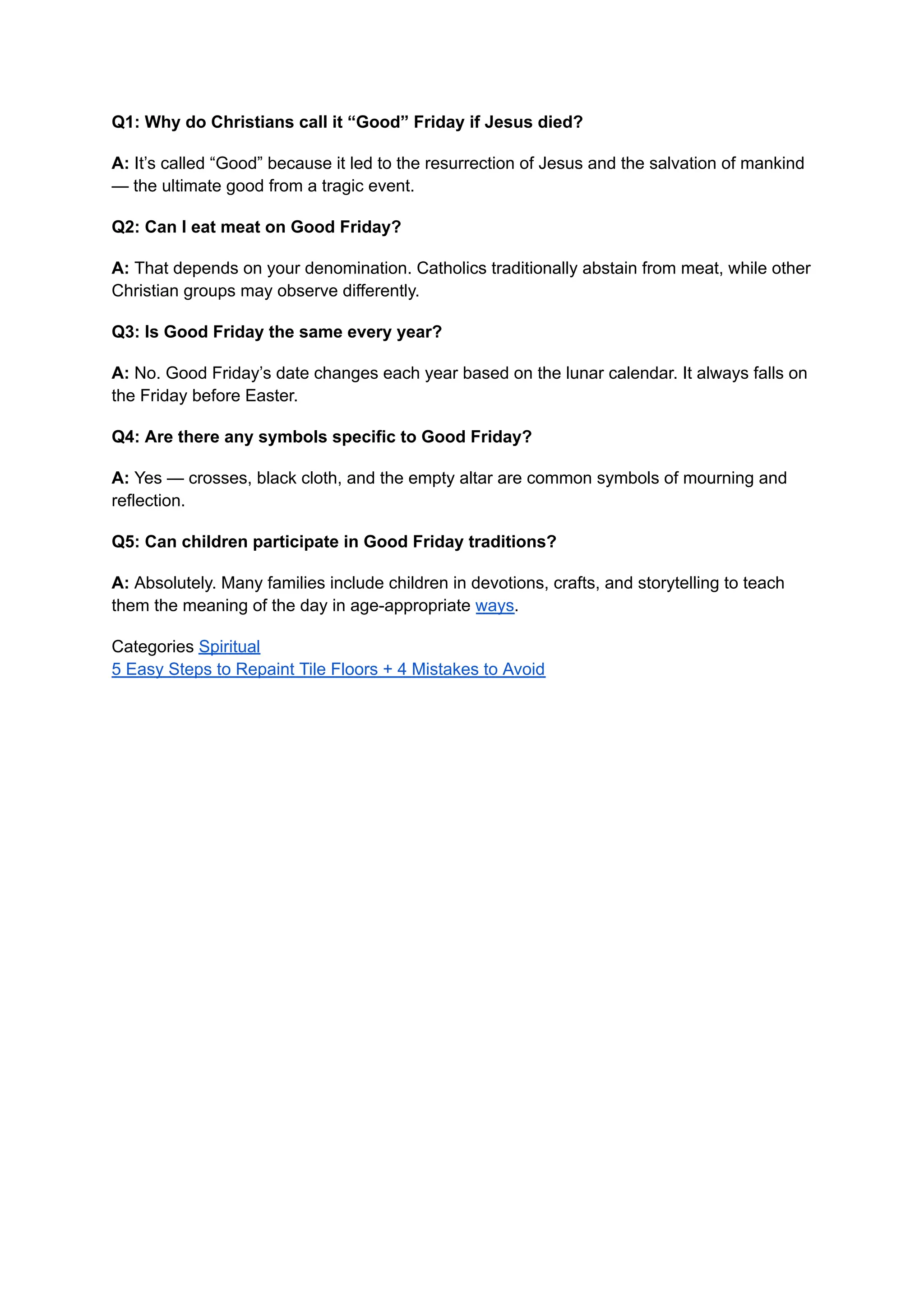 8 Things You Might Not Know About Good Friday | PDF