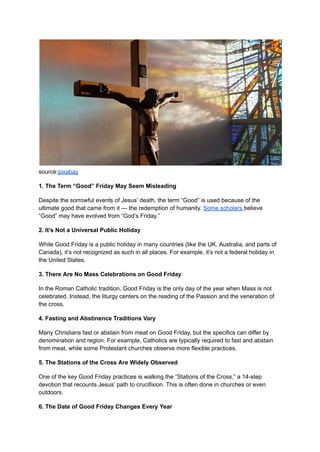 8 Things You Might Not Know About Good Friday | PDF